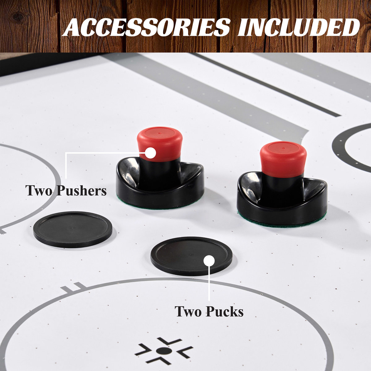 Barrington Billiards Company Barrington Grant 6' Steel Leg Air Powered Hockey Table With Pusher ...